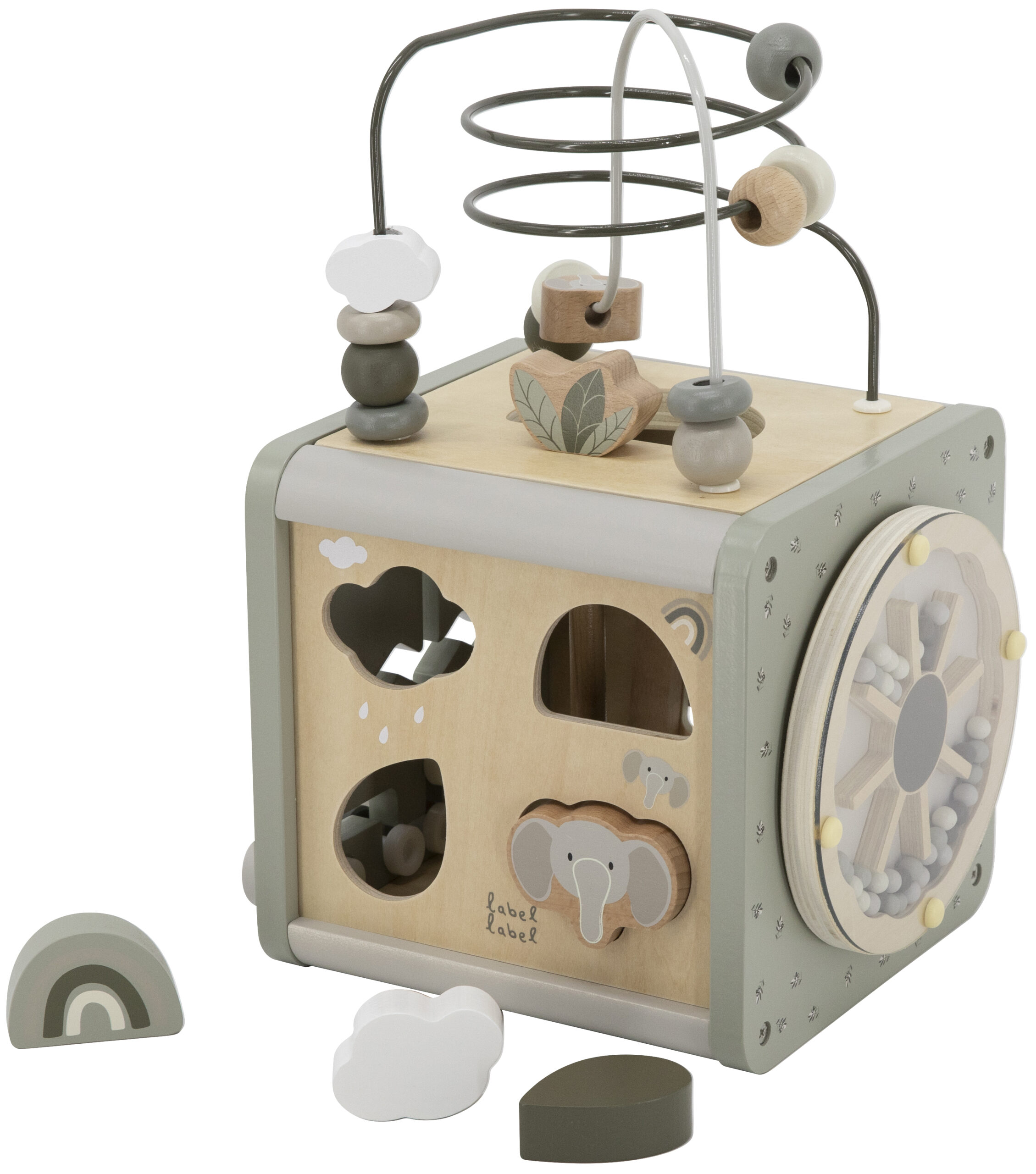 Label Label – Activiteitenkubus – Olive Green – LiMaGifts